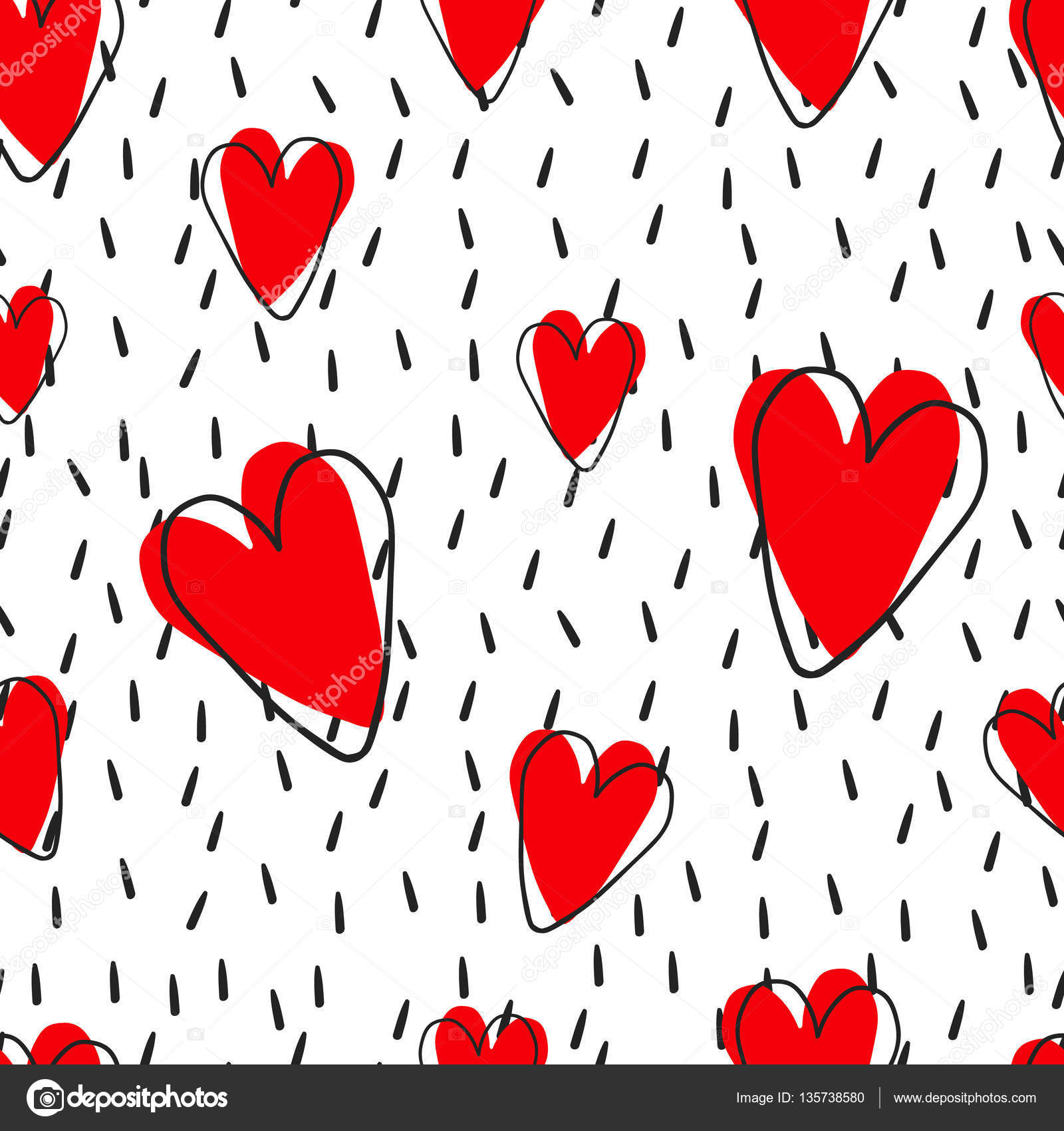 Valentines day pattern. — Stock Vector © OlhaYerofieieva #135738580