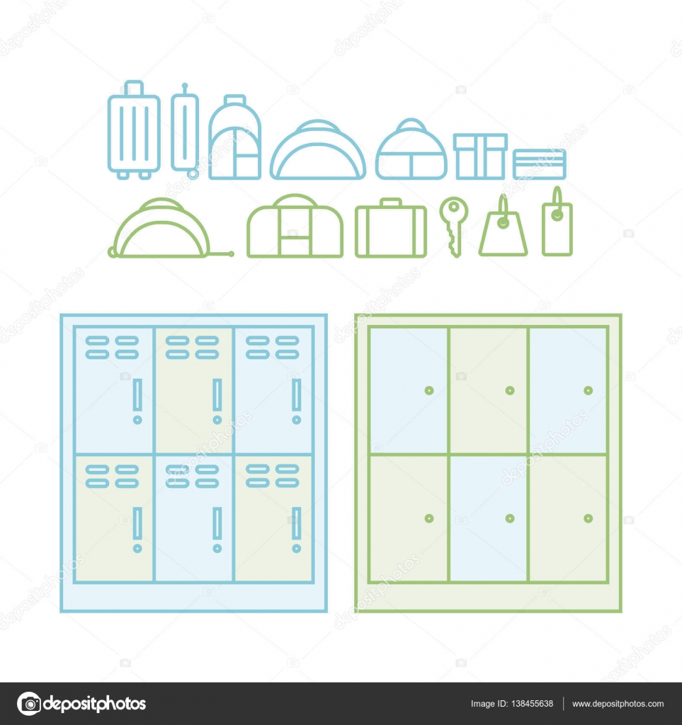 Baggage storage on white background Stock Vector by ©OlhaYerofieieva ...