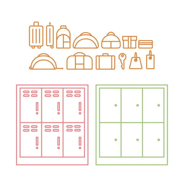 Locker icon set. — Stock Vector © OlhaYerofieieva #141100238