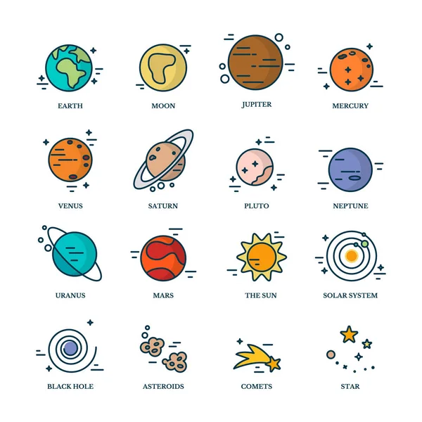 Dibujo animado del sistema solar Imágenes Vectoriales, Gráfico Vectorial de Dibujo animado del ...