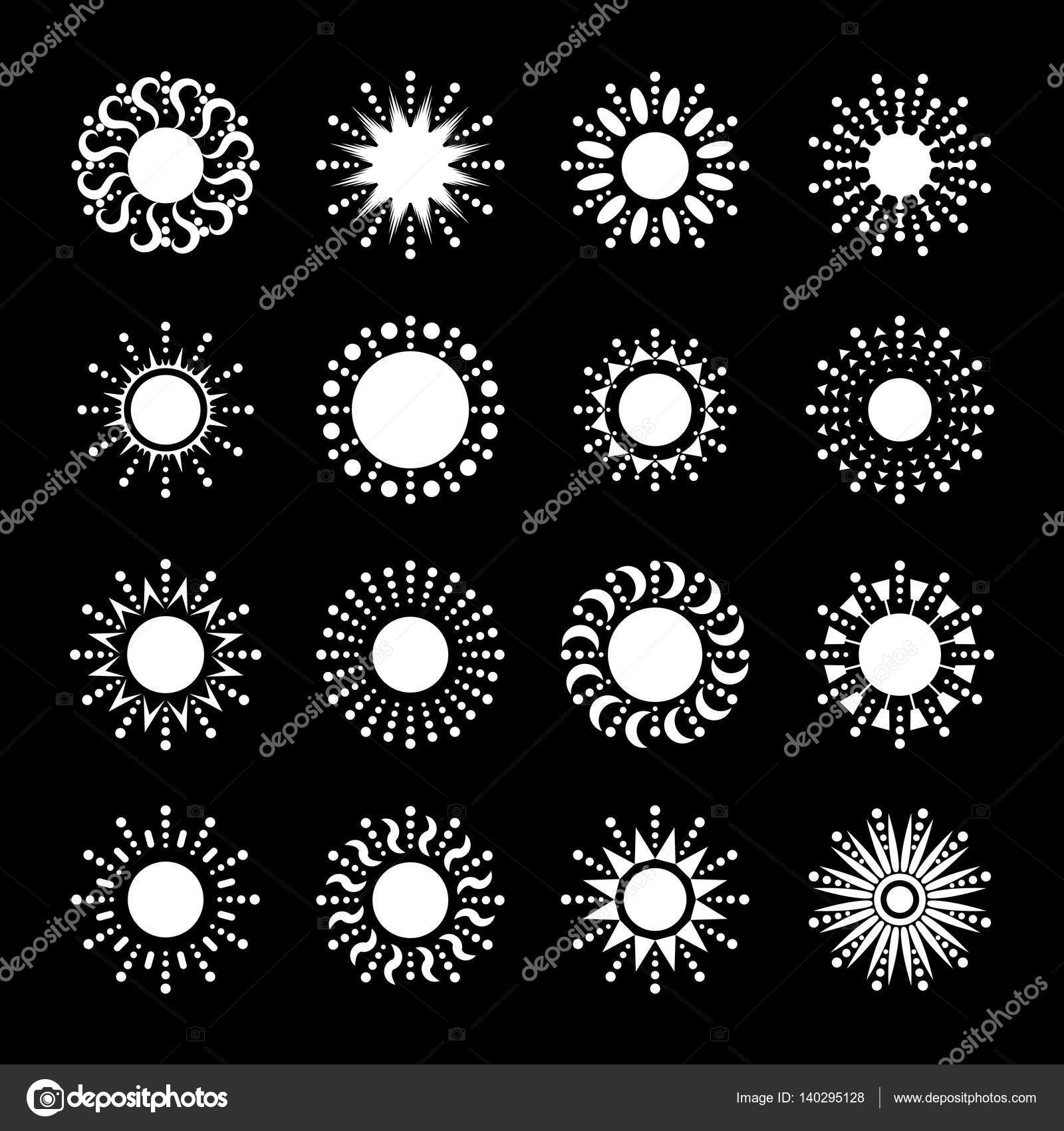 Set of vector sun icons ⬇ Vector Image by © Artem_Stepanov | Vector ...