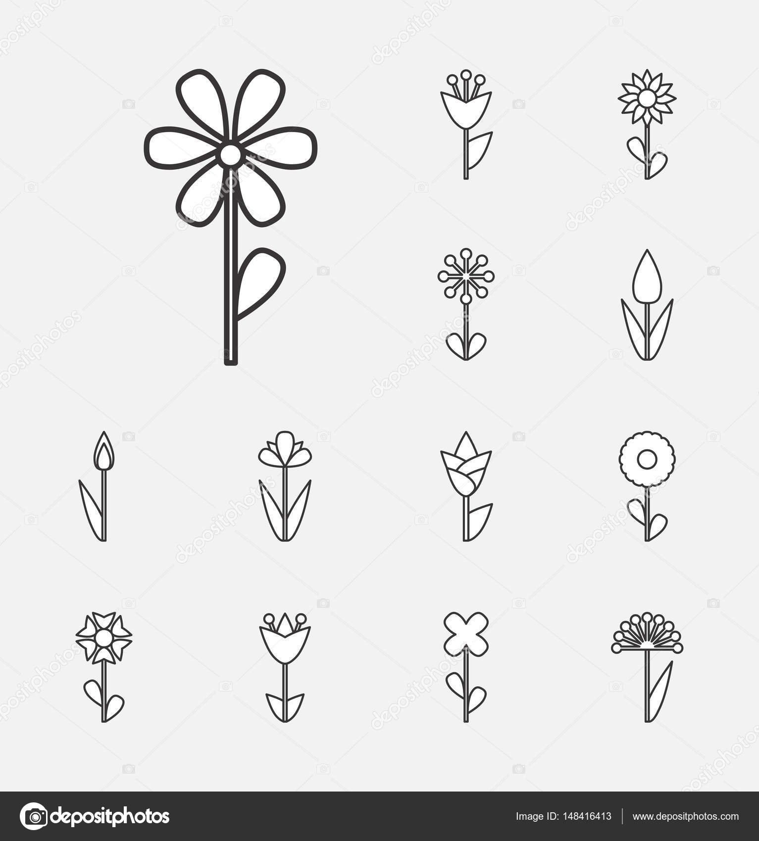 Flower Vector Icon or Symbol Isolated Stock Vector Image by ©Artem ...