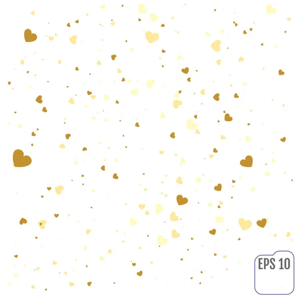 Gold heart confetti celebration background. Vector Stock Vector by ...
