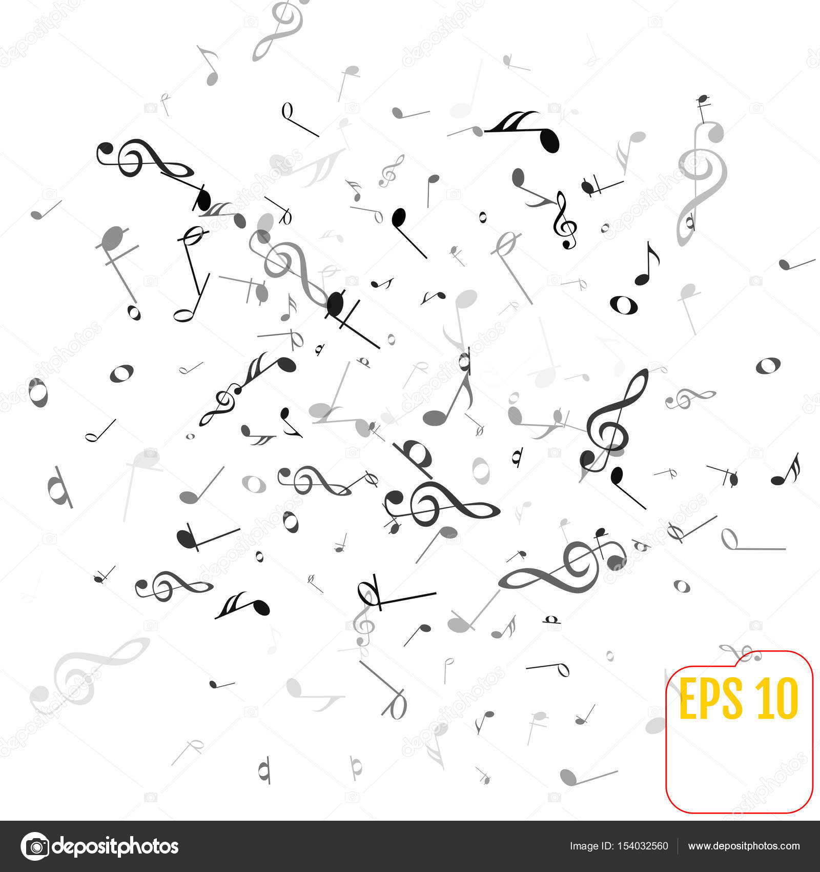 Vector Falling Notes Background. Stock Vector Image by ©Roussanov ...