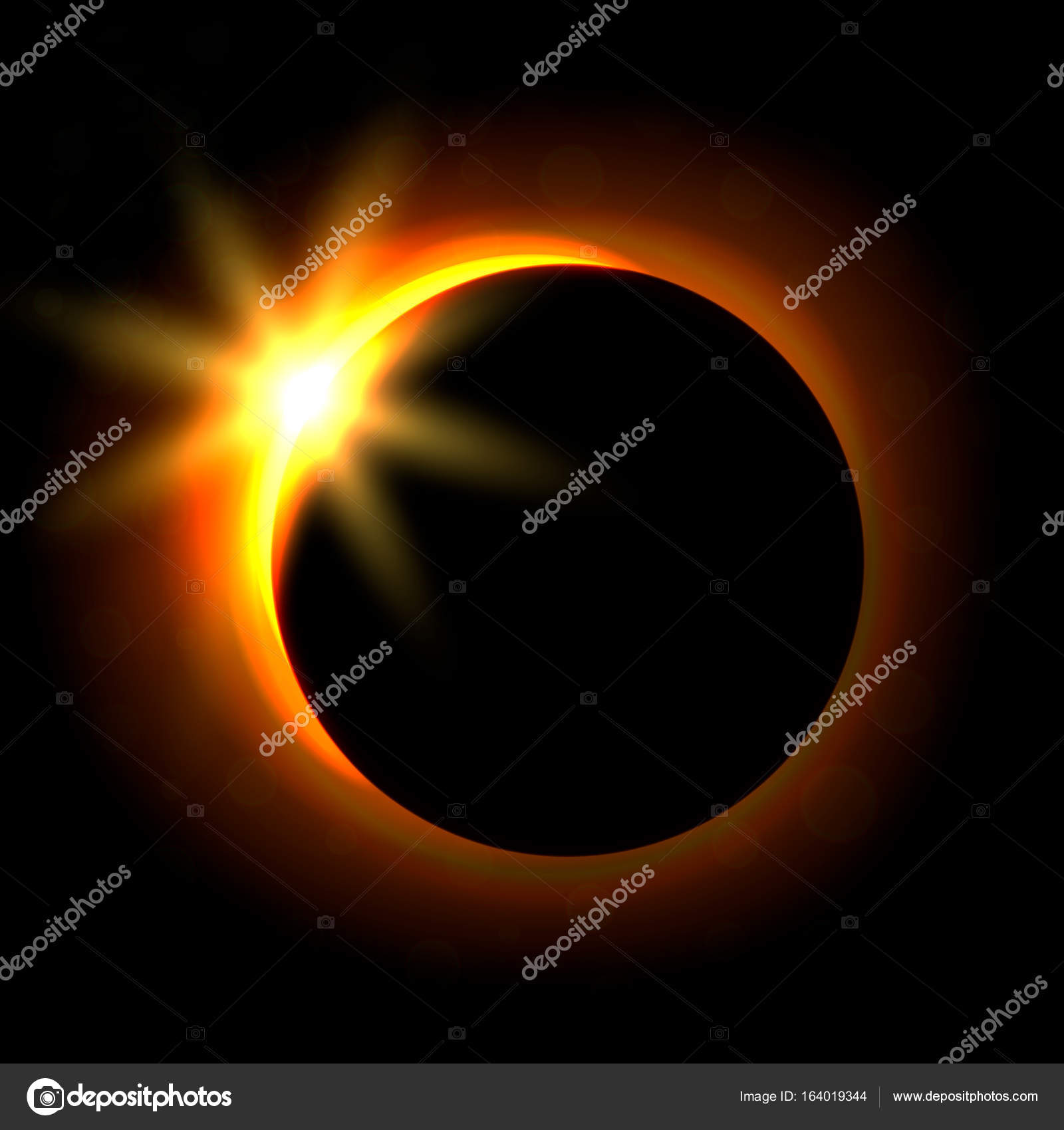 Solar eclipse image. Astronomical phenomenon of the closing of the ...