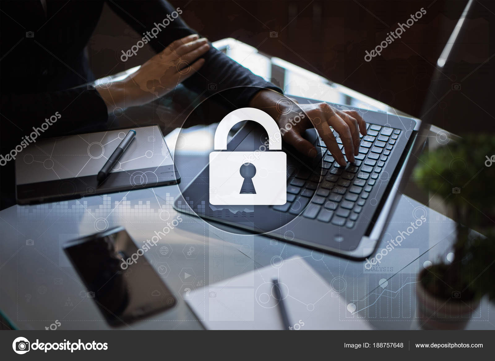 Cyber security, Data protection, information safety and encryption ...