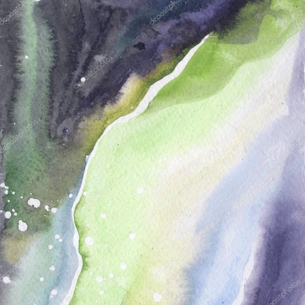 Abstract watercolor paper splash shapes isolated drawing. Stock ...