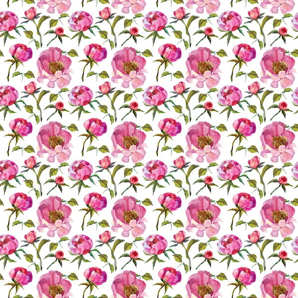 Watercolor flowers pattern — Stock Vector © ZeninaAsya #70633523