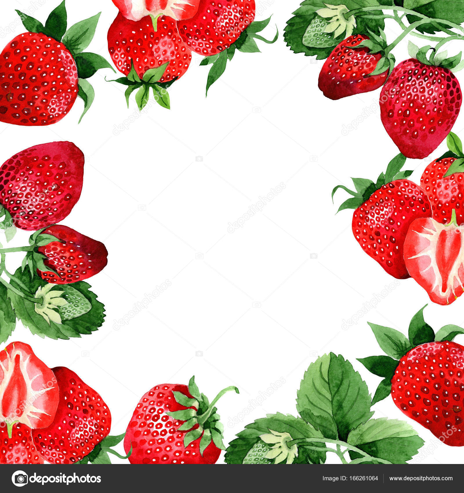 Strawberry food frame Stock Photo by ©MyStocks 166261064