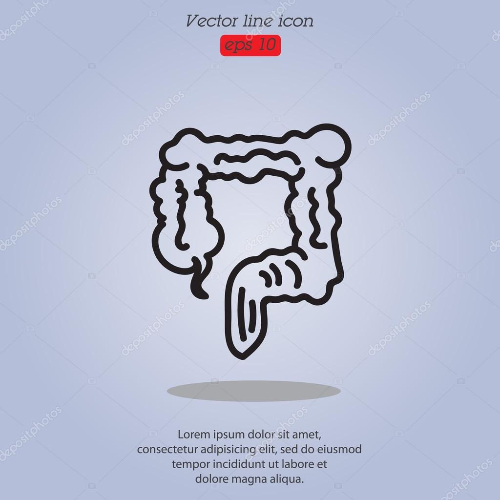 Large intestine icon Stock Vector by ©PPVector 125802300 Large intestine icon Stock Vector by ©PPVector 125802300