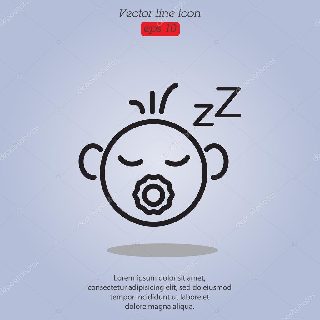 Icon of Sleeping child Stock Vector by ©PPVector 125802490