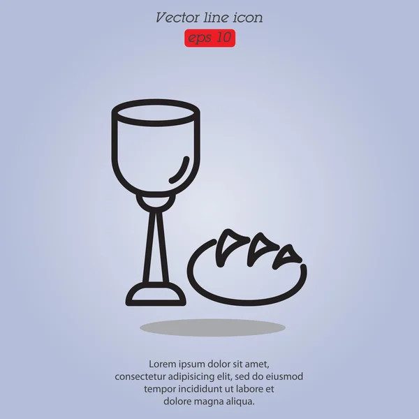 Bread and Wine icon Stock Vector Image by ©PPVector #149227388