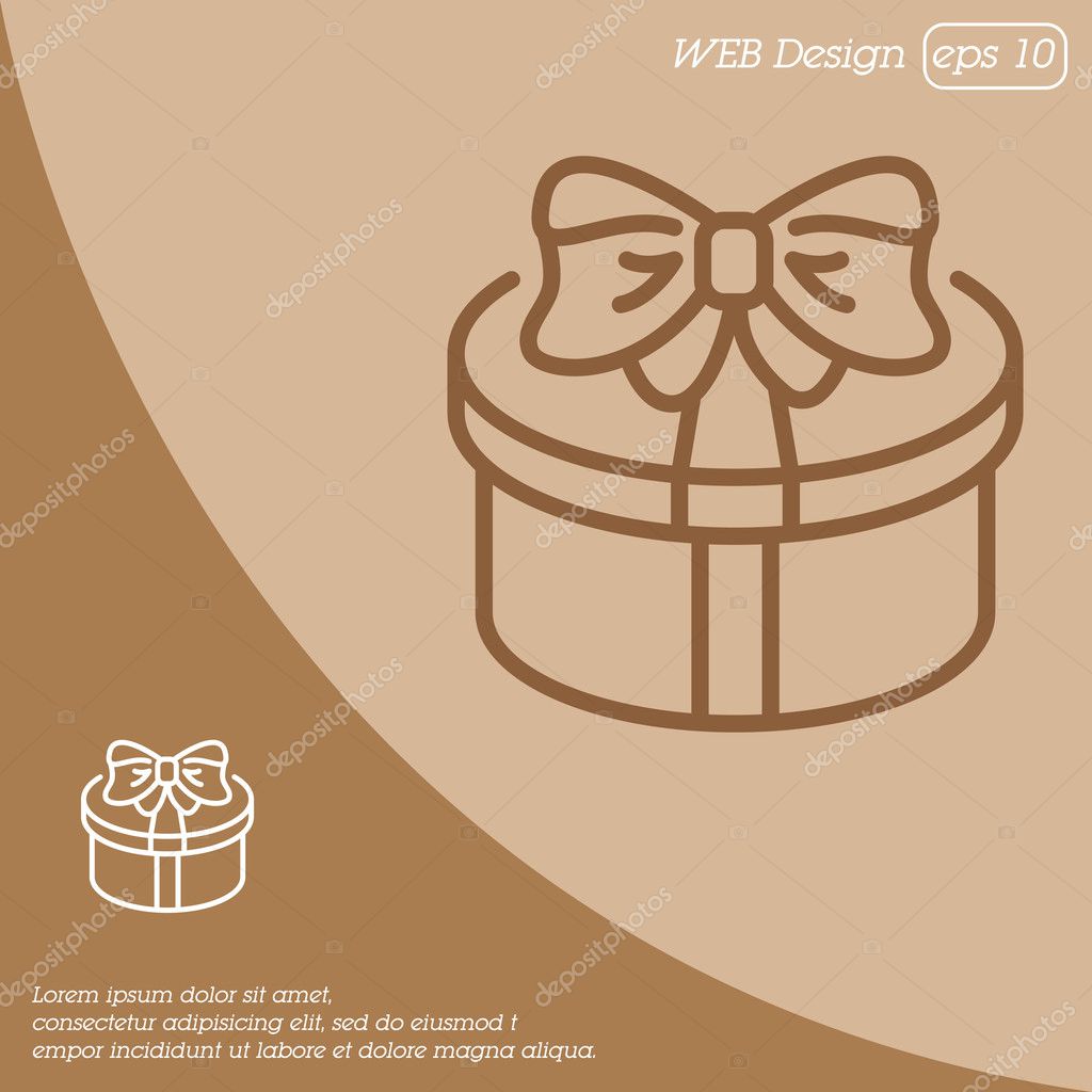 Present round box icon Stock Vector Image by ©PPVector #125815344