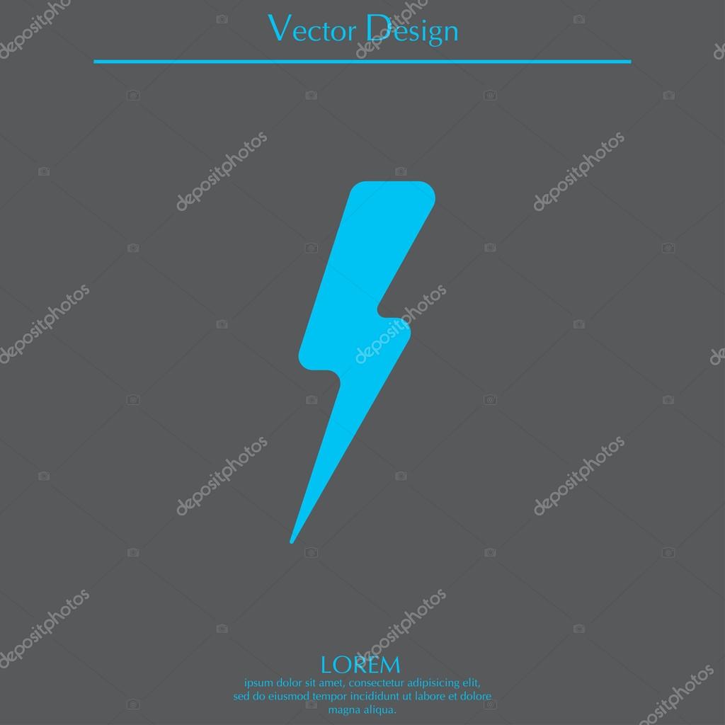 Lightning flat icon Stock Vector by ©PPVector 125815544