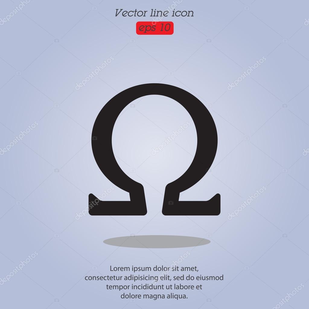 Omega symbol icon Stock Vector by ©PPVector 125815564