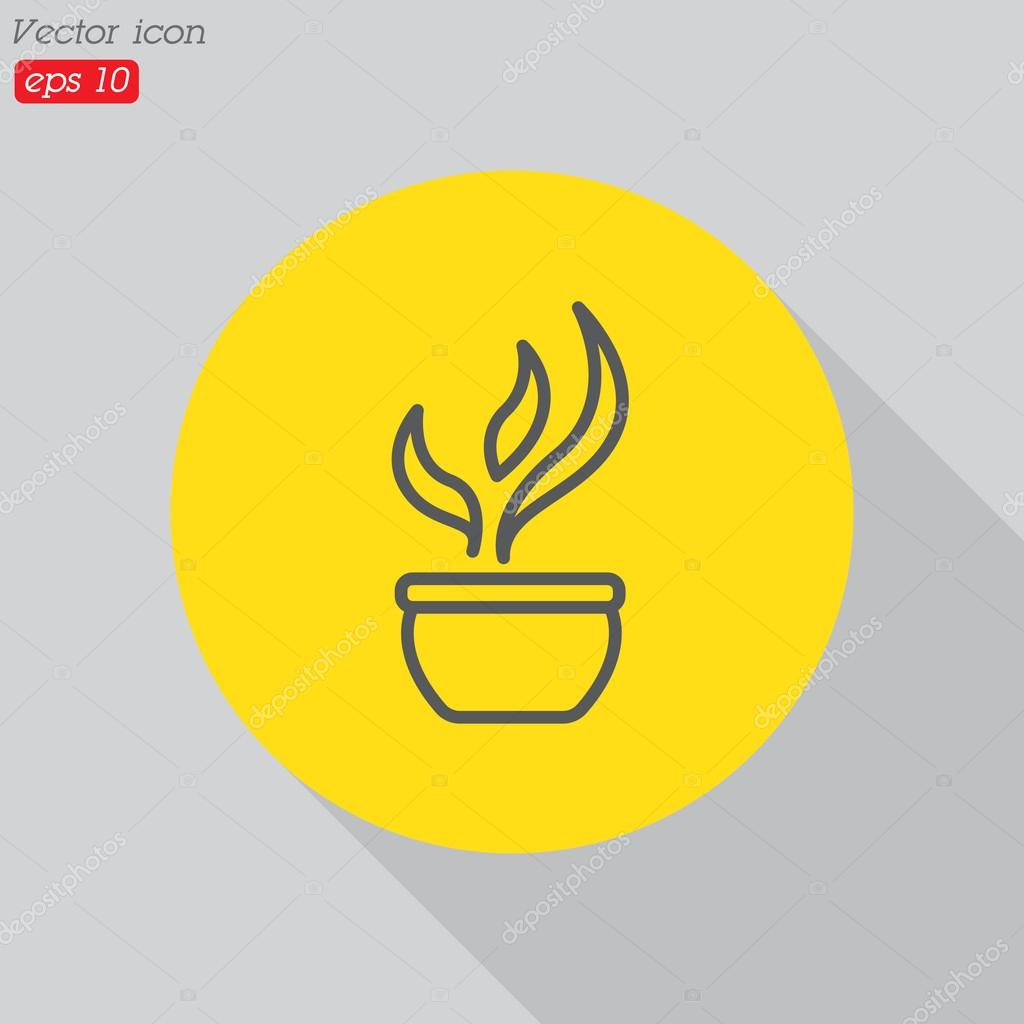 Icon of Flower in pot Stock Vector by ©PPVector 125817374