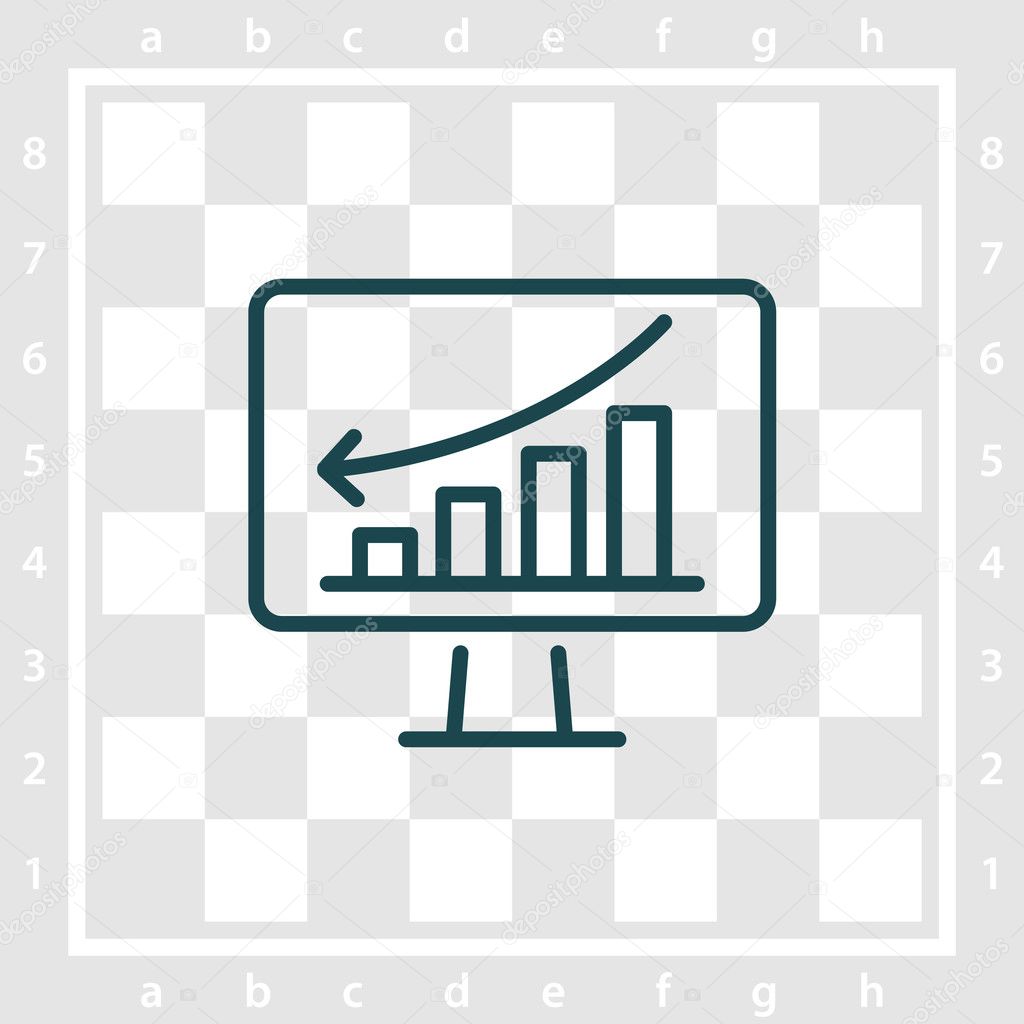 Monitor with business graph icon Stock Vector by ©PPVector 125817748