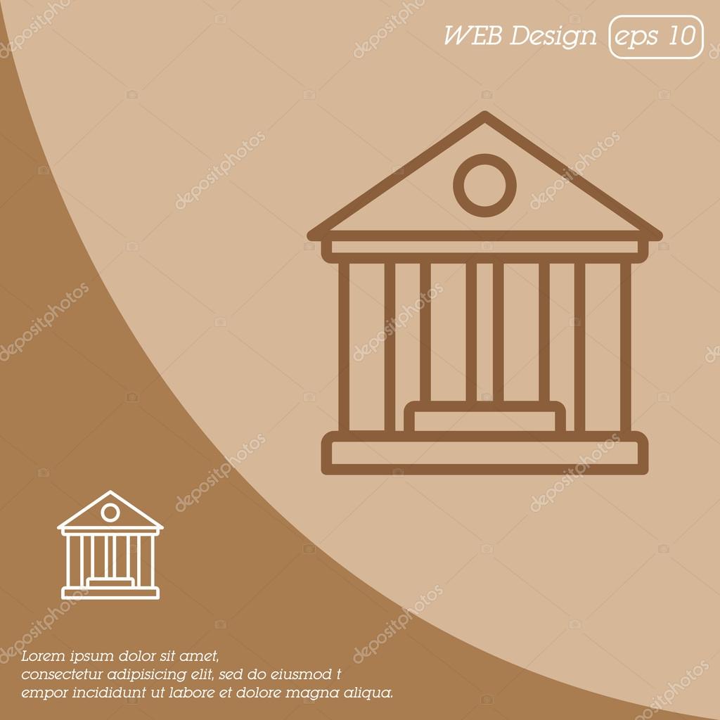 Classical building icon Stock Vector by ©PPVector 125818146