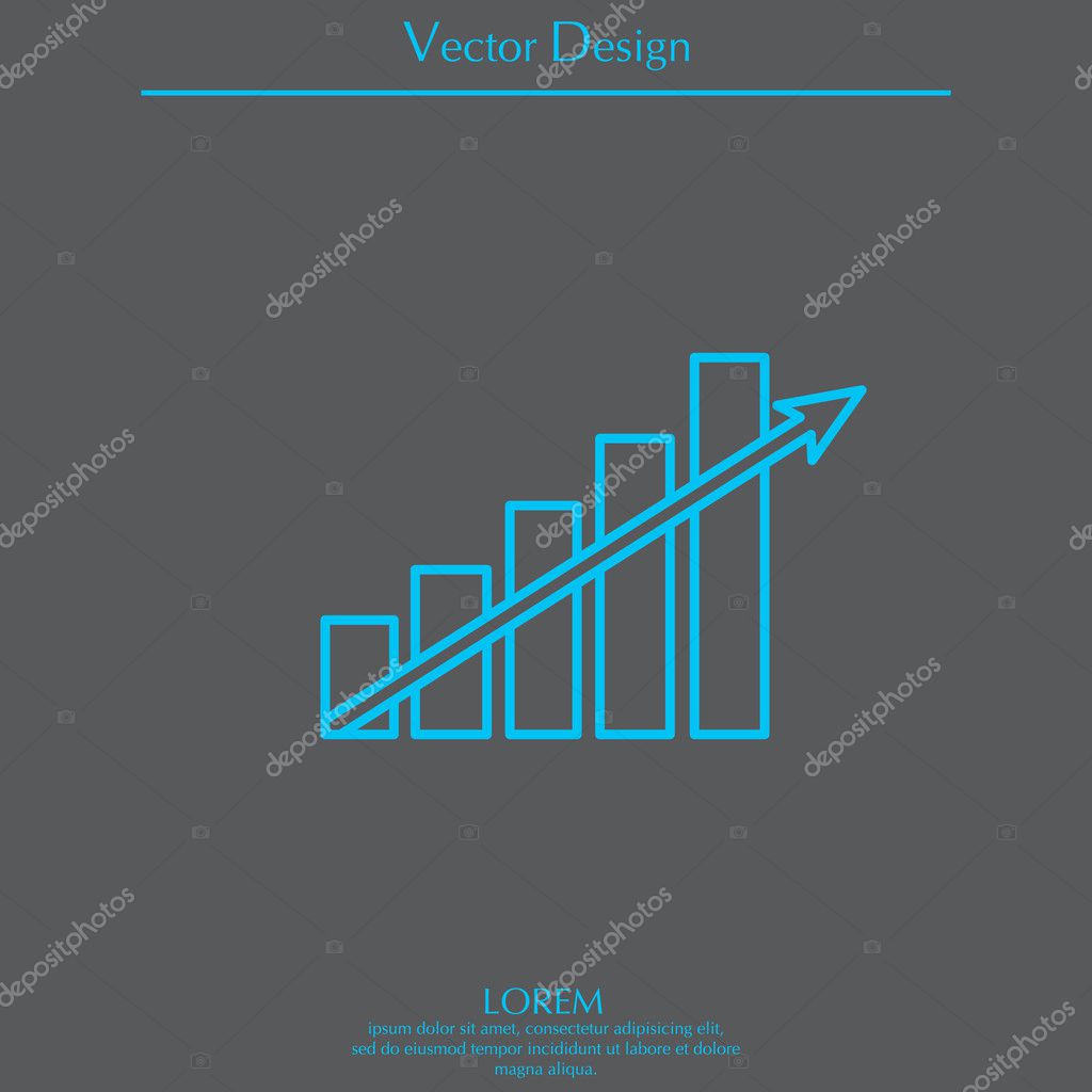 Graph flat icon Stock Vector by ©PPVector 125819132