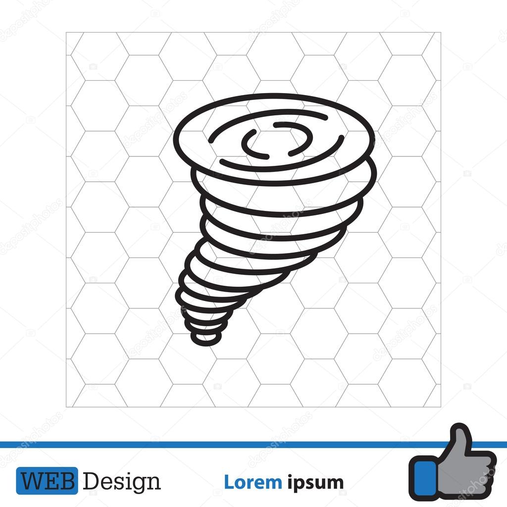 Tornado vector icon Stock Vector by ©PPVector 125824832