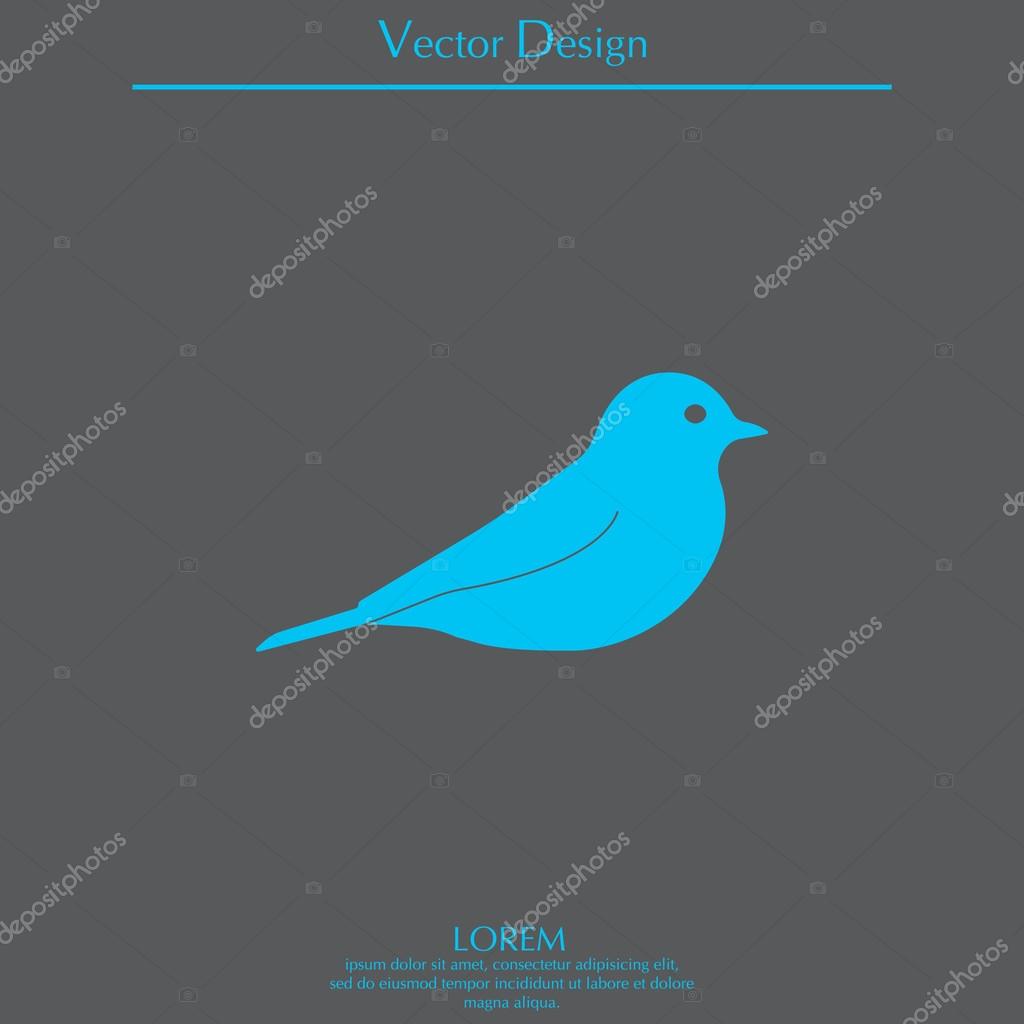 Bird simple icon Stock Vector by ©PPVector 125828664