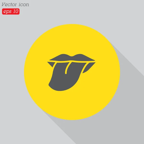 Lengua Humana Icono Vector Gráfico Vectorial © Ppvector Imagen 120426992