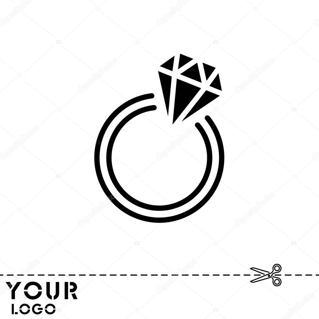 Design of Diamond ring icon — Stock Vector © PPVector #129404222