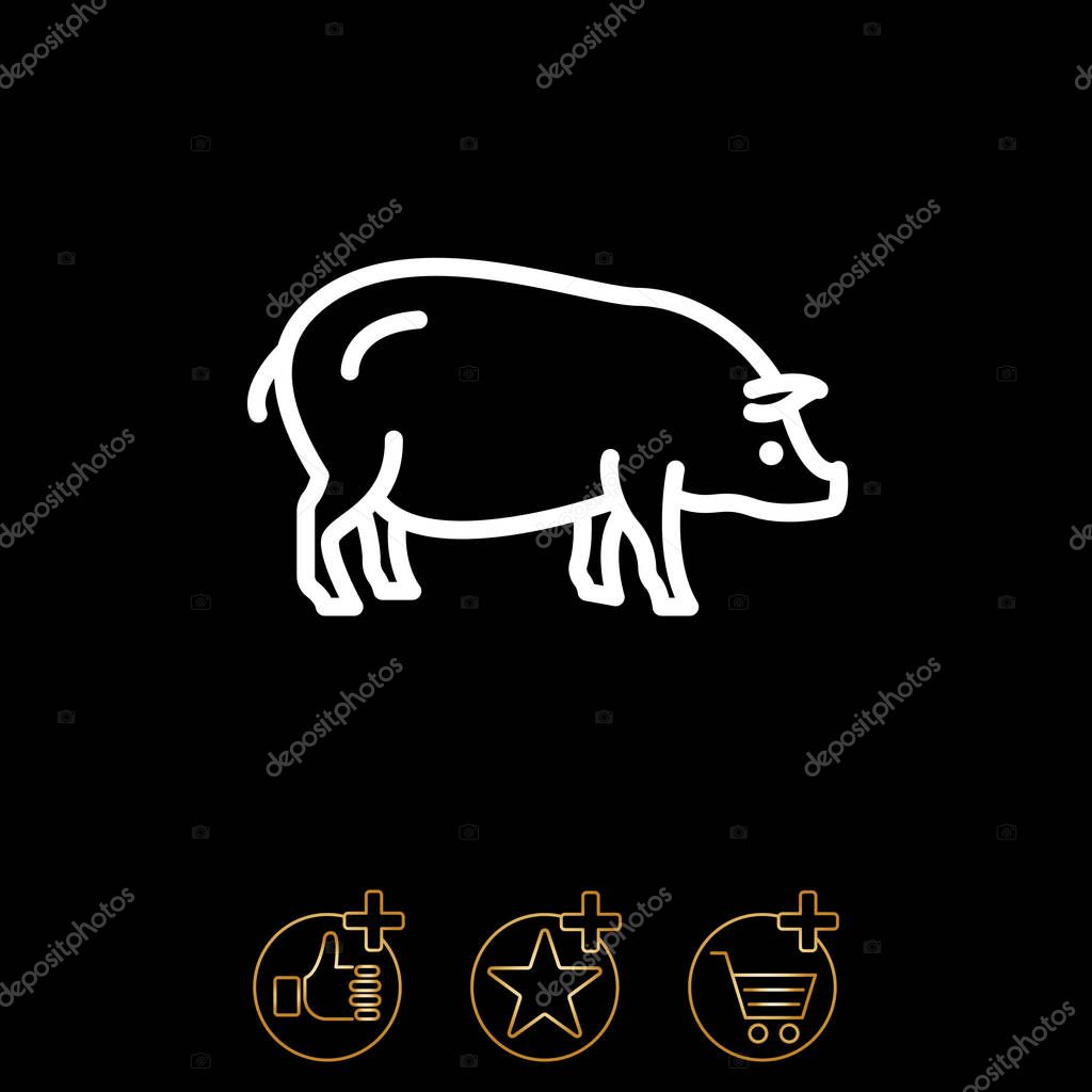 Cerdo icono simple Vector de stock #129412458 de ©PPVector