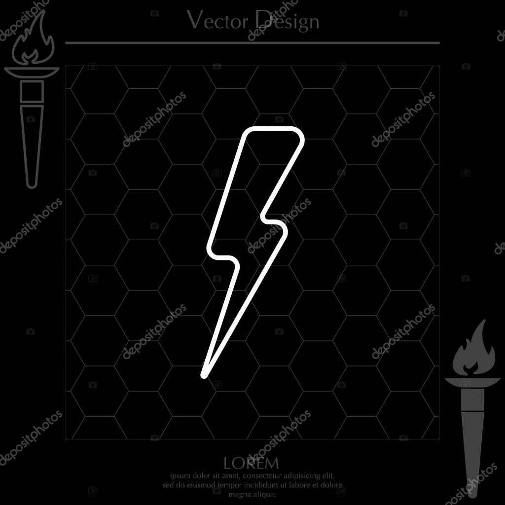 Lightning line icon Stock Vector by ©PPVector 129412714