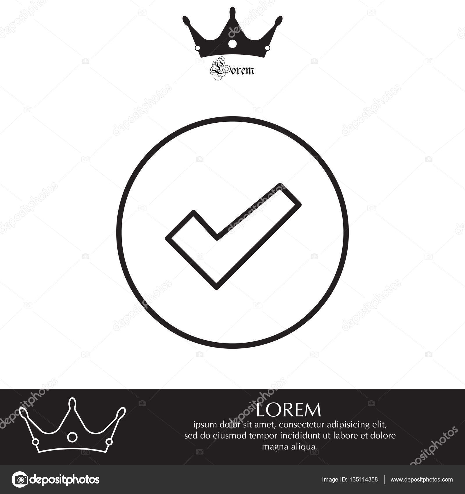 Comprobar icono símbolo de marca Vector de stock por ©PPVector 135114358