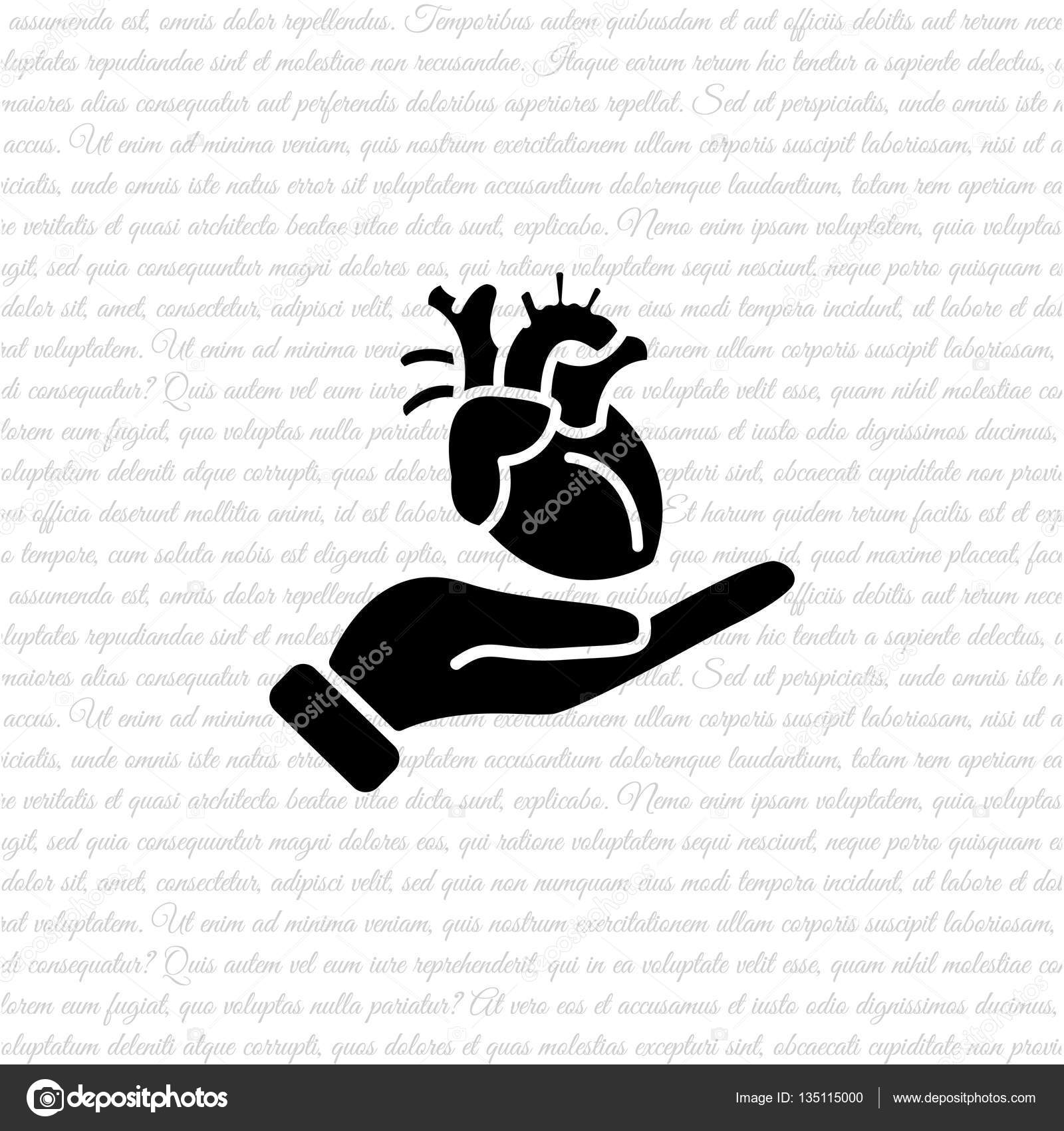 Human heart in hand icon Stock Vector by ©PPVector 135115000