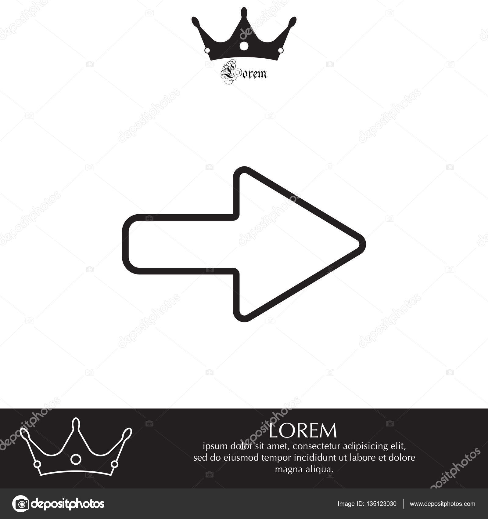 Simple arrow icon Stock Vector Image by ©PPVector #135123030