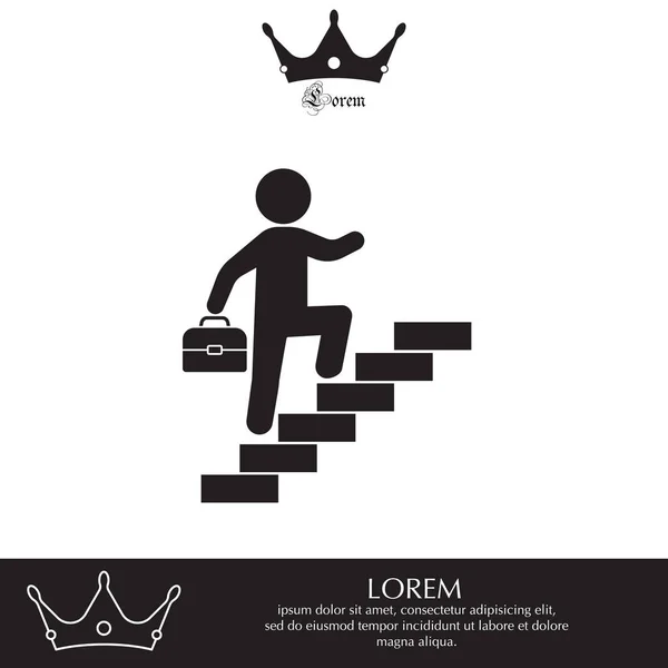 Man walking up stairs Vector Art Stock Images | Depositphotos