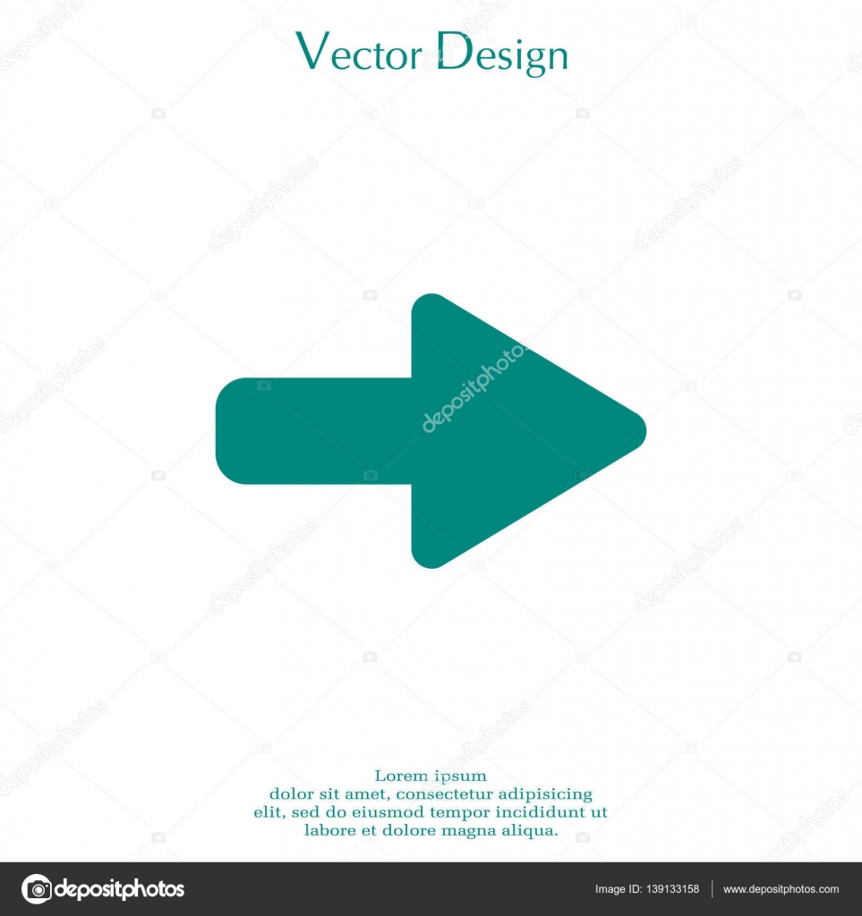 Right arrow symbol Stock Vector Image by ©PPVector #139133158