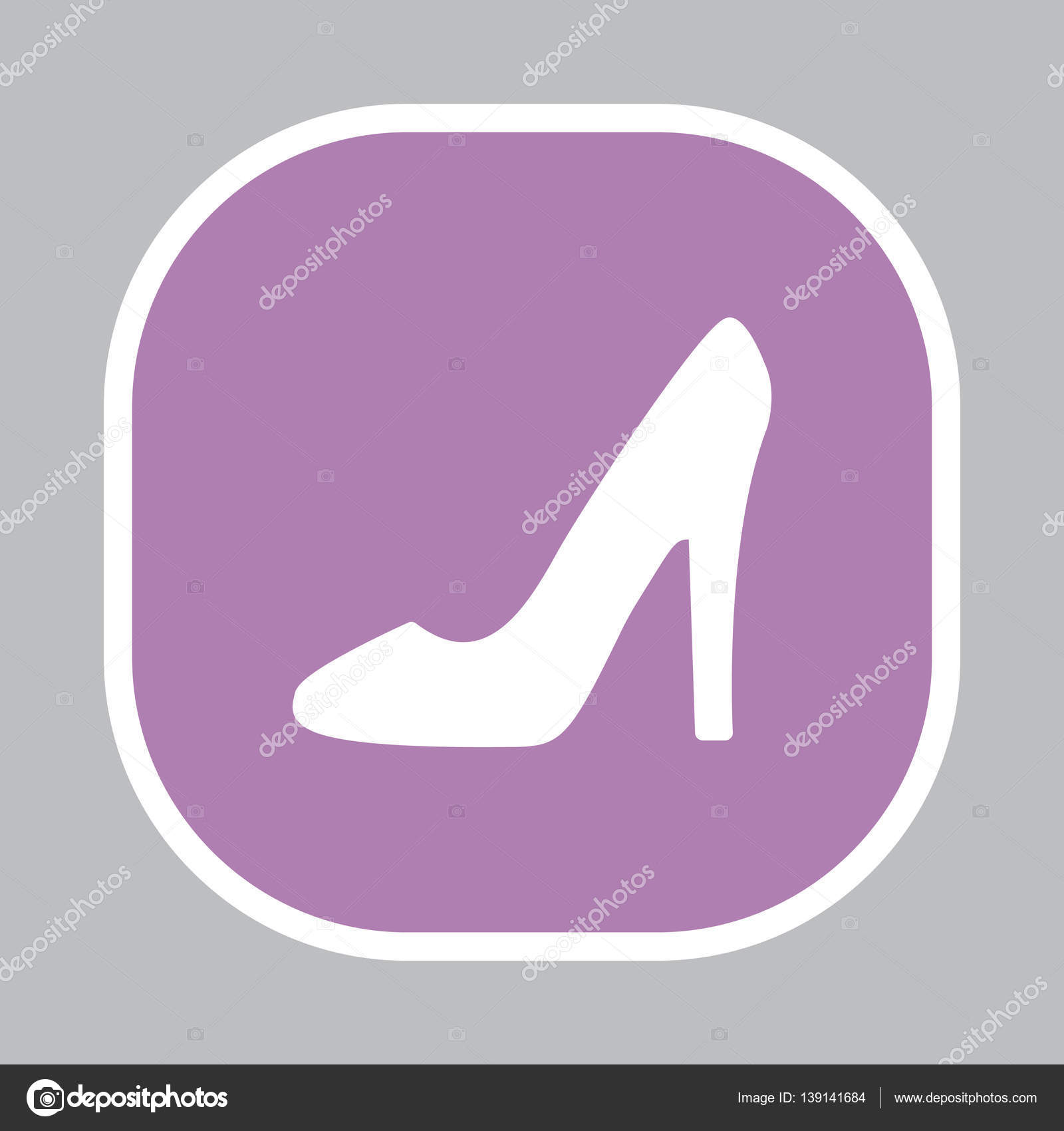 Female heel shoe icon Stock Vector Image by ©PPVector #139141684