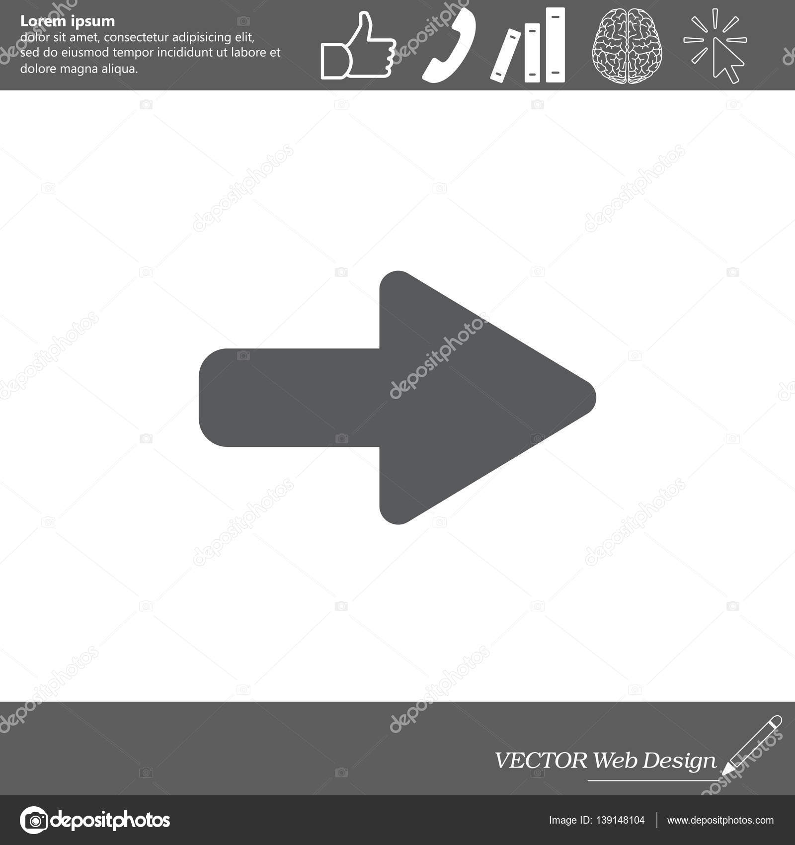 Right arrow symbol Stock Vector by ©PPVector 139148104