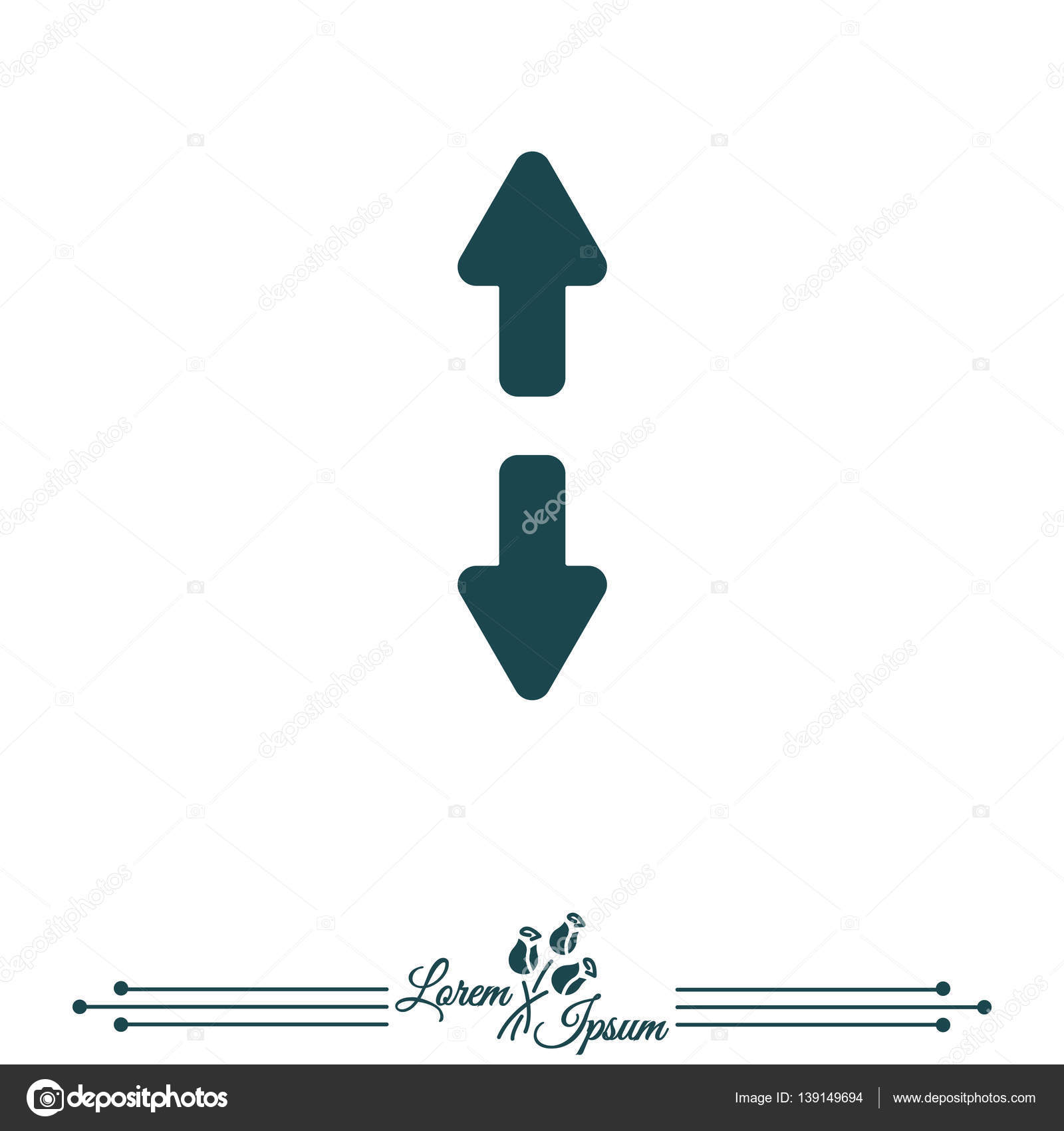 Arrows up and down icon Stock Vector Image by ©PPVector #139149694
