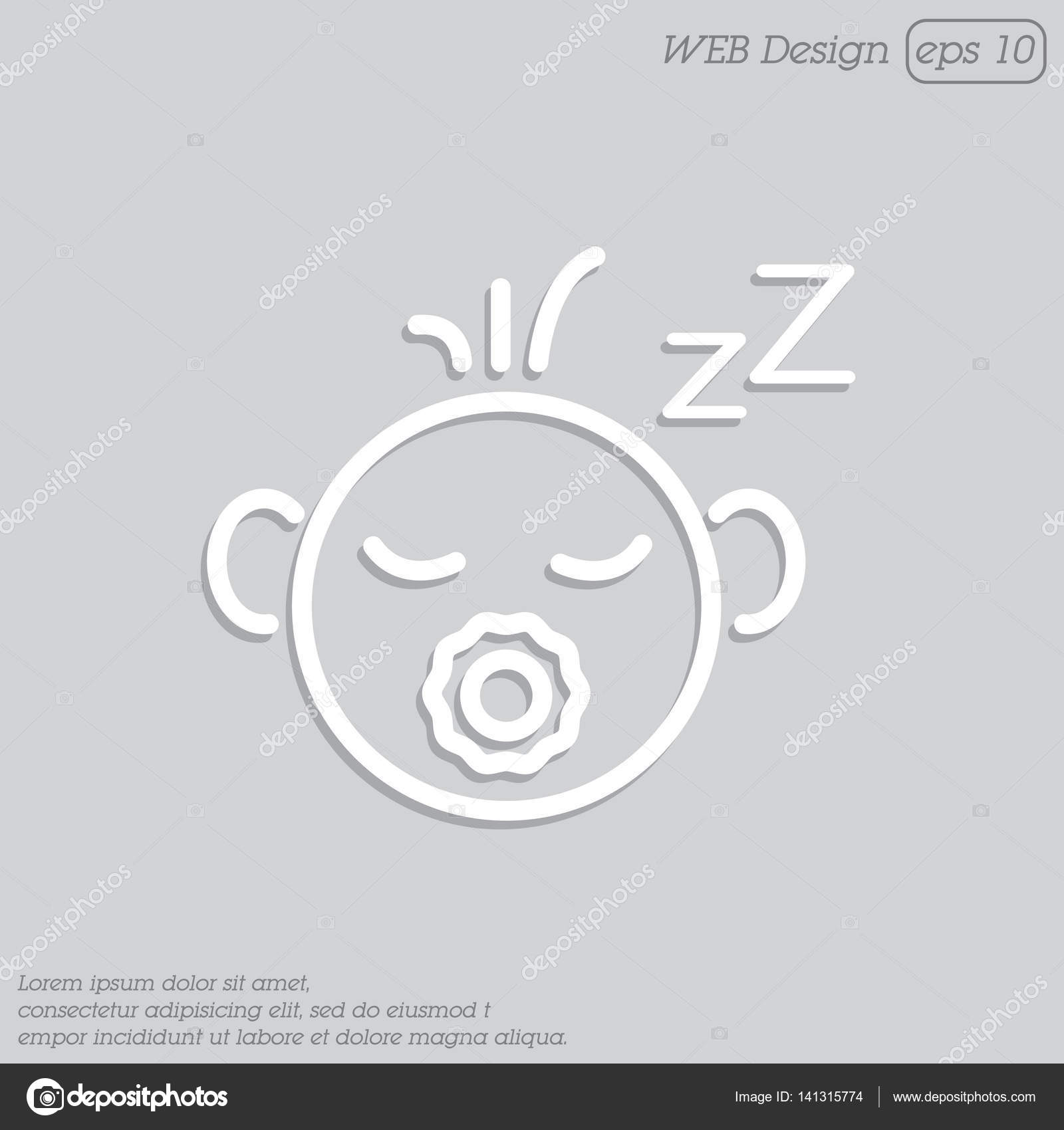 Sleeping child icon Stock Vector Image by ©PPVector #141315774