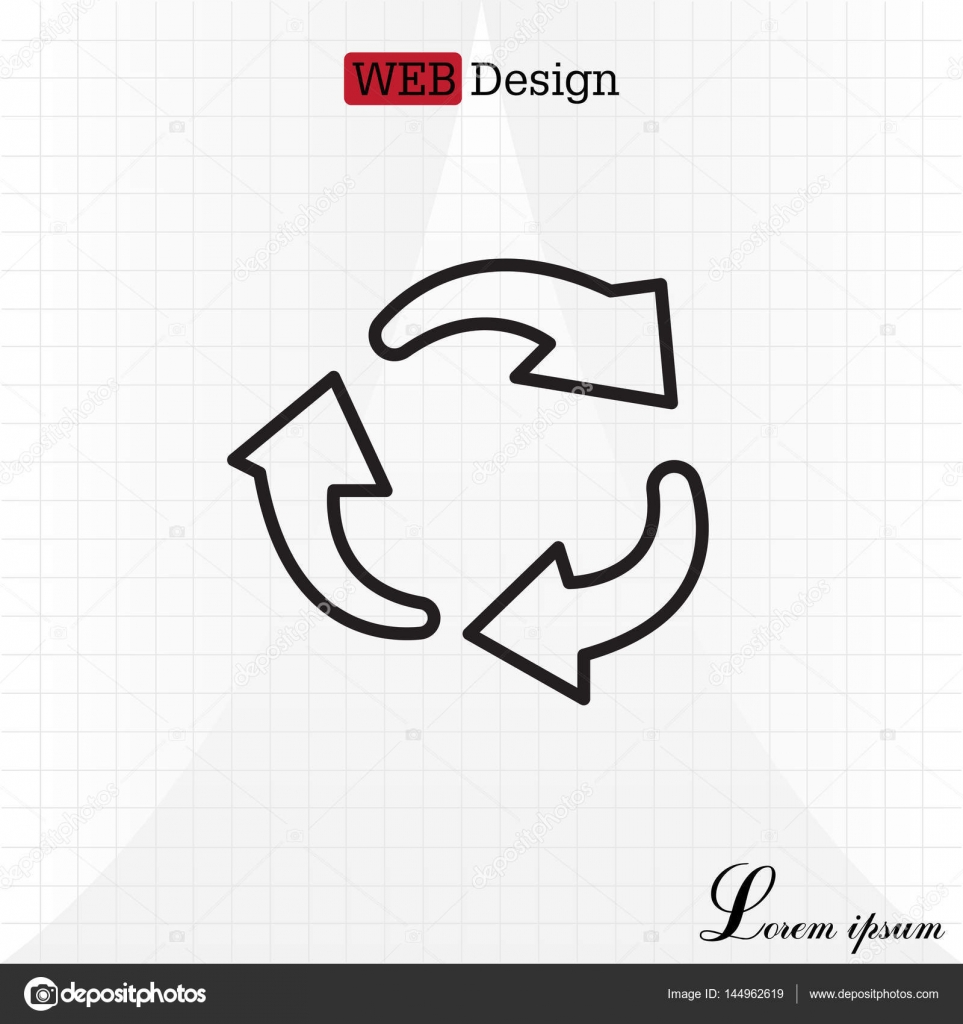Rotation arrows in a circle icon Stock Vector Image by ©PPVector #144962619