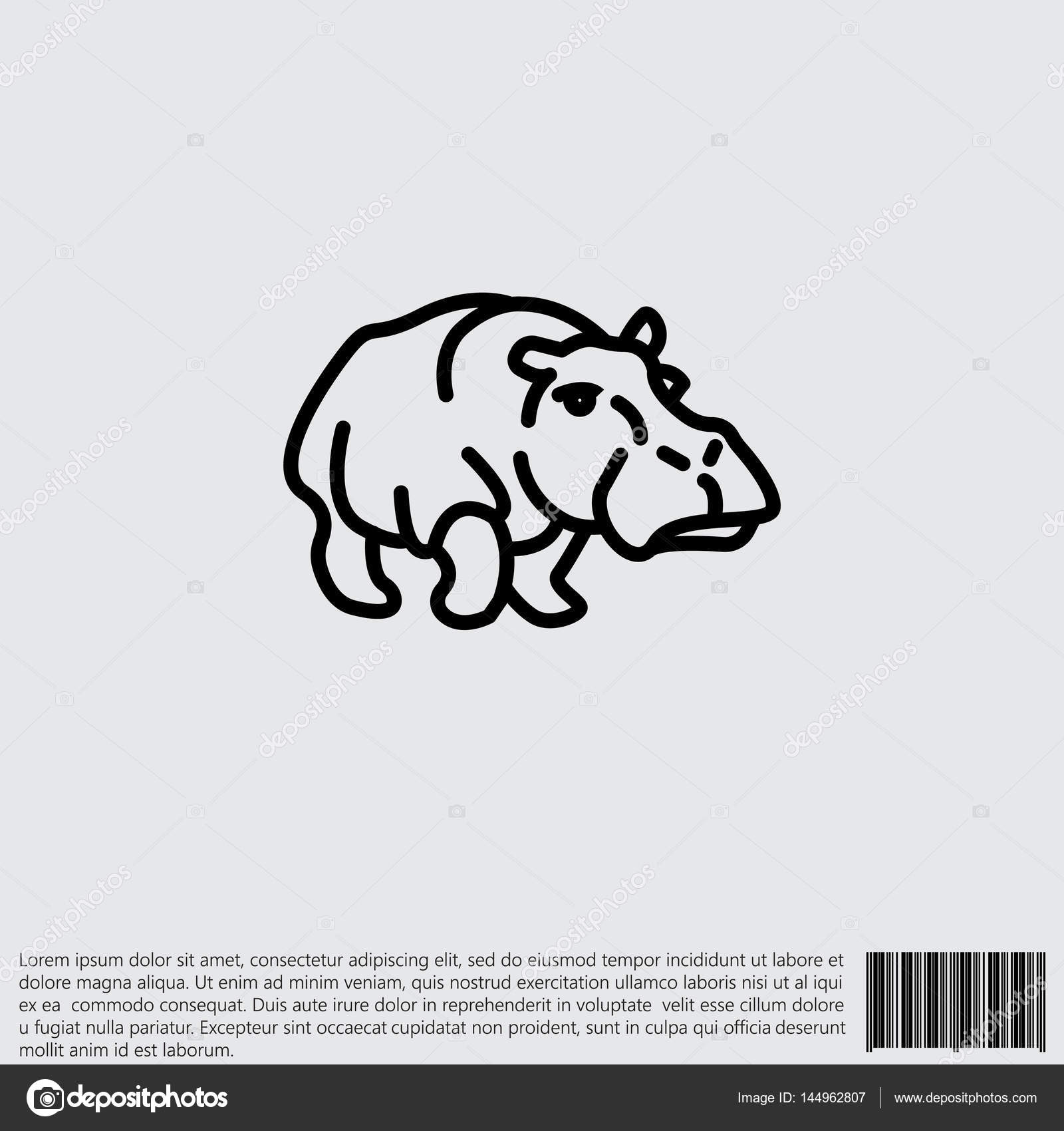 Hippo simple icon Stock Vector Image by ©PPVector #144962807