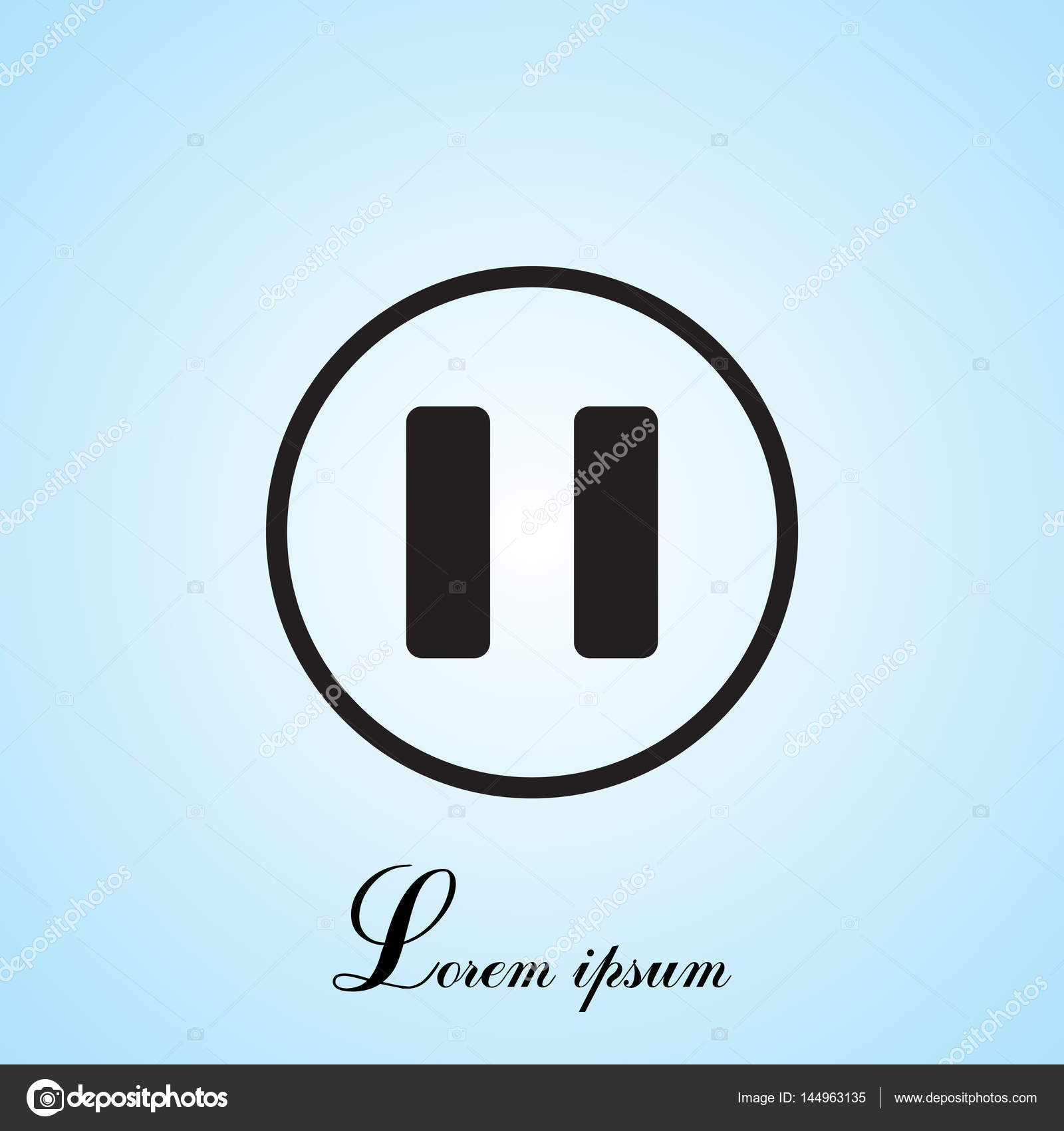 Pause simple icon Stock Vector by ©PPVector 144963135