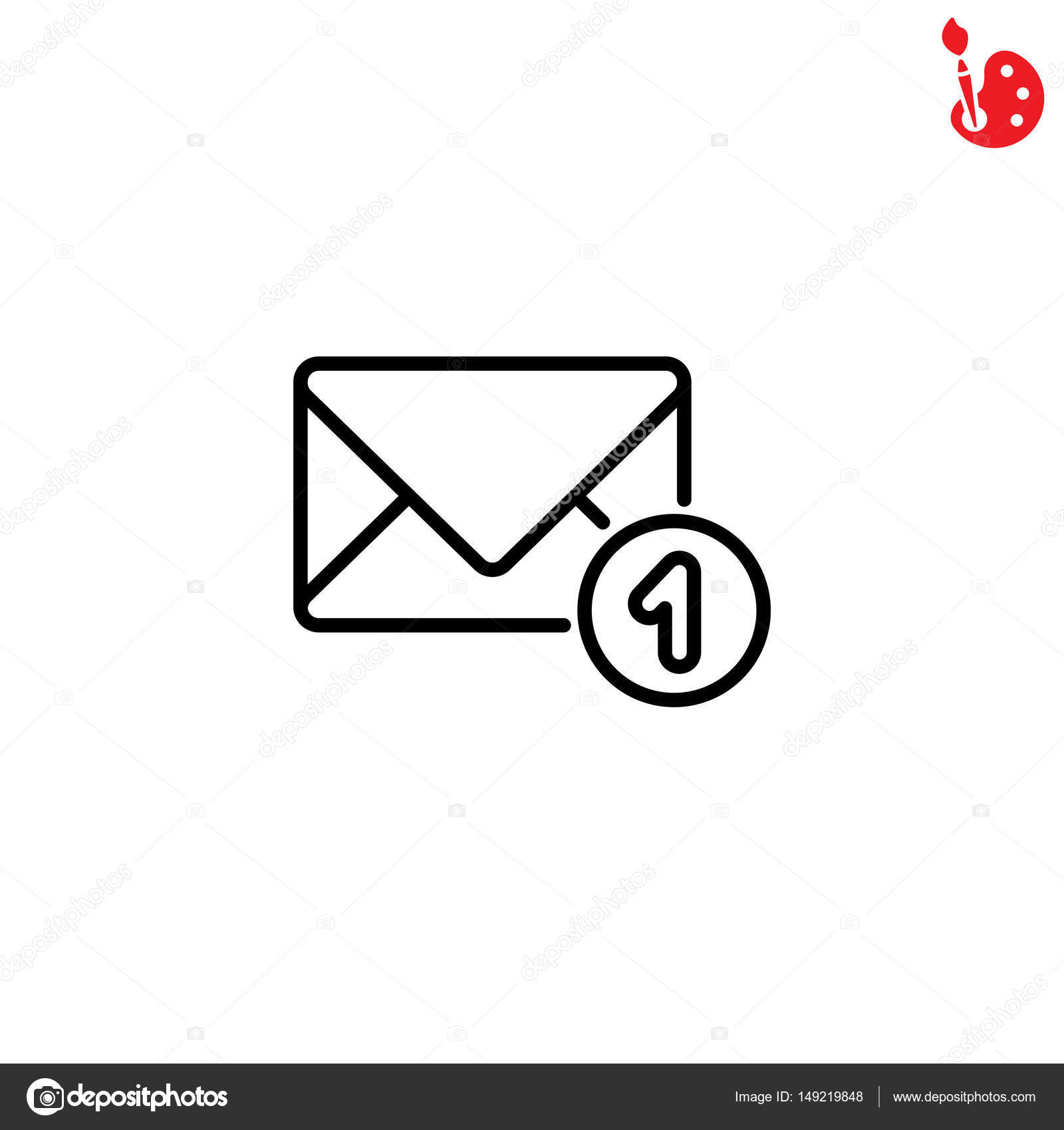 Received message icon Stock Vector by ©PPVector 149219848