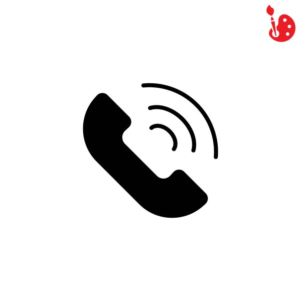 Phone icon in trendy flat style isolated on grey background. Handset ...