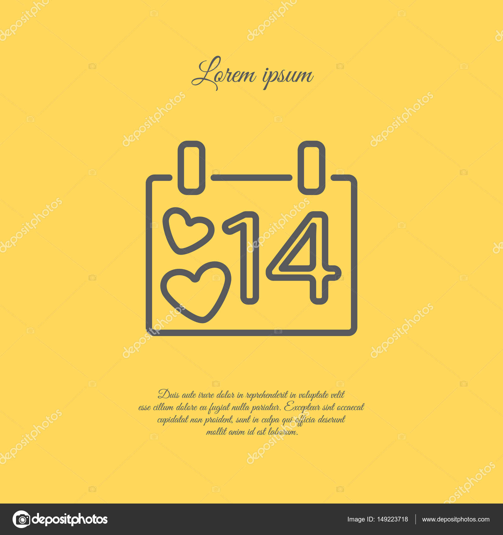 Calendar with 14 February date icon Stock Vector by ©PPVector 149223718