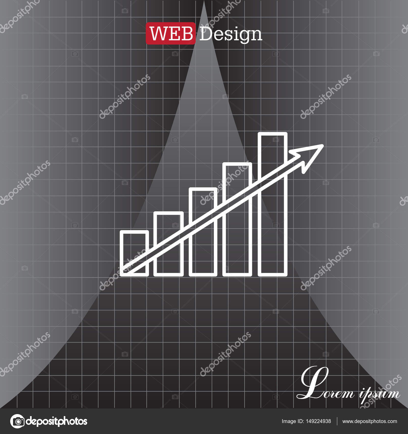 Business graph icon Stock Vector by ©PPVector 149224938