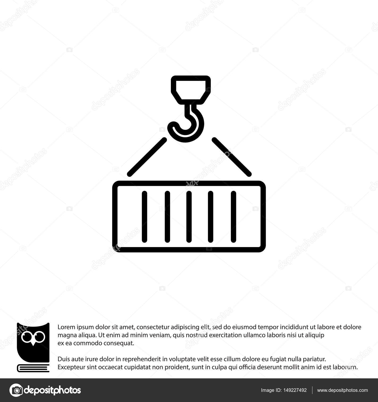 Crane, loading container icon Stock Vector by ©PPVector 149227492
