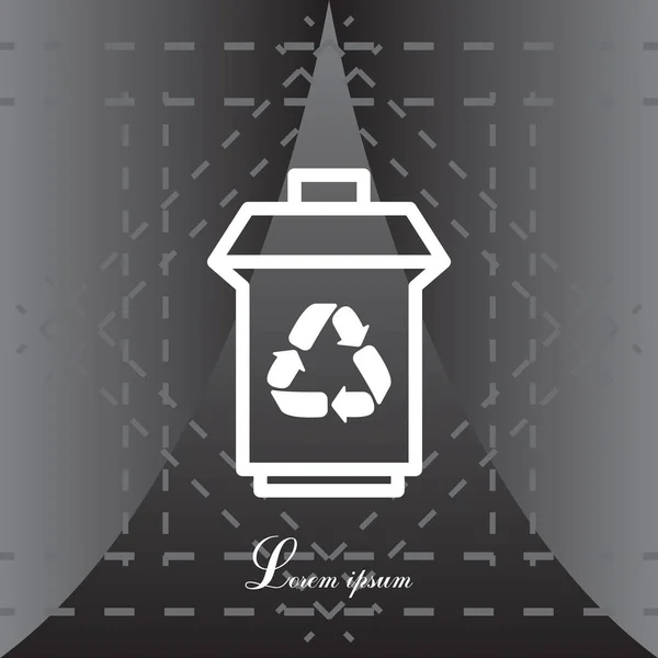 Bote de basura con símbolo de reciclaje Vector de stock por ©PPVector 144954049