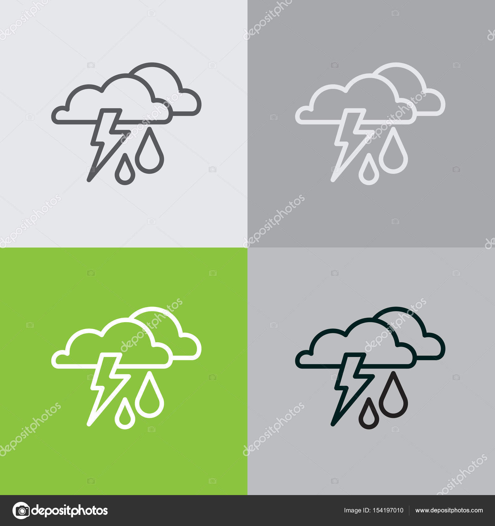 Haze (storm), clouds, and rain Stock Vector by ©PPVector 154197010