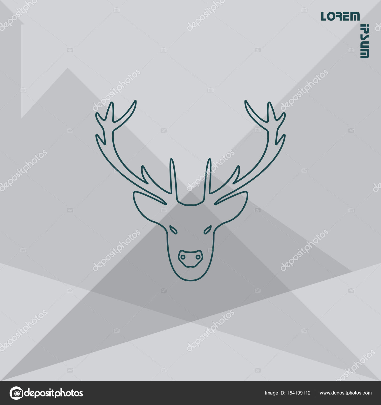 Dear head icon Stock Vector Image by ©PPVector #154199112