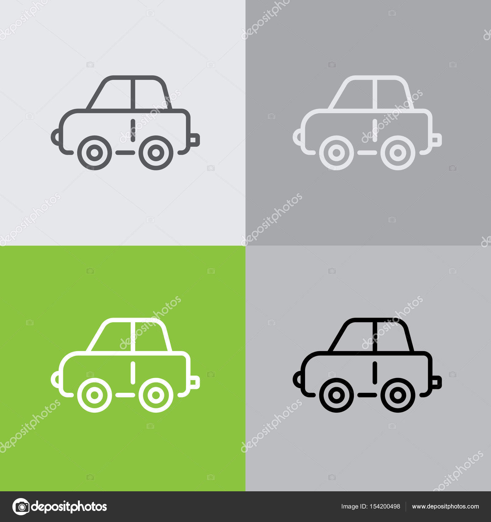 Set of Car toy icons Stock Vector by ©PPVector 154200498